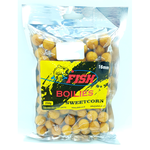 BOILIE SWEETCORN 16MM 250G FISH